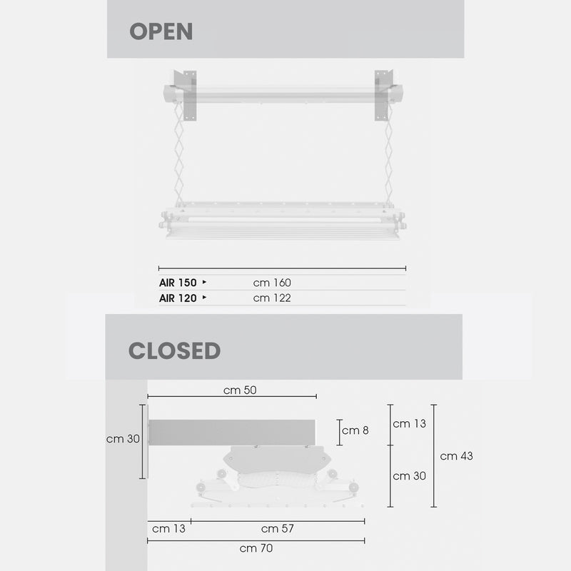Smart electric drying rack for walls | Foxydry Air for Walls