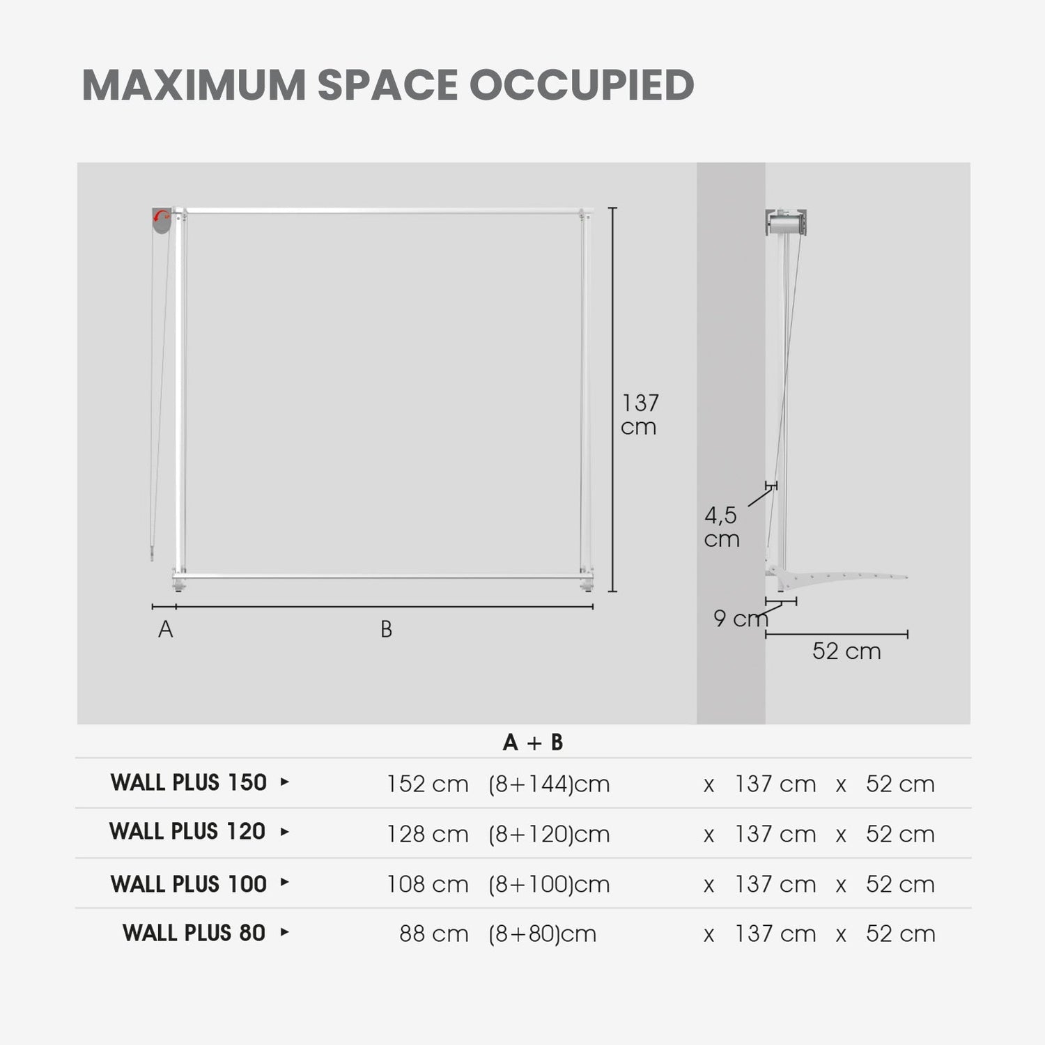 Foldable wall mounted airer | Foxydry Wall Plus