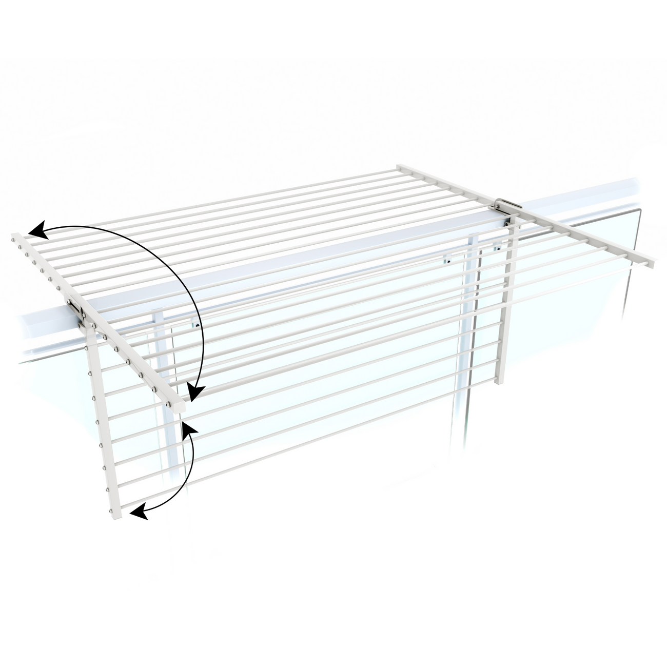 Balcony Clothes Drying Rack, Balcony Clothesline | Foxydry Duo
