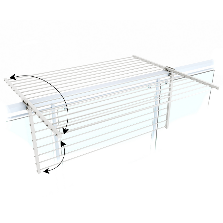 Balcony Clothes Drying Rack, Balcony Clothesline | Foxydry Duo