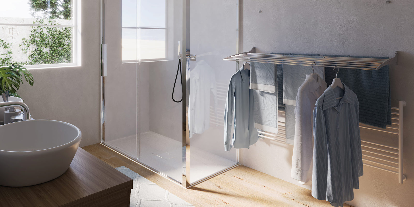 Wall Mounted Folding Clothes Line | Foxydry Fold