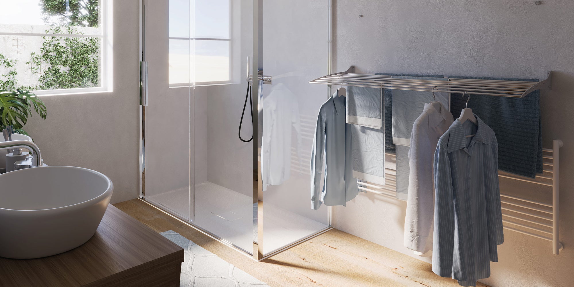 Wall Mounted Folding Clothes Line | Foxydry Fold