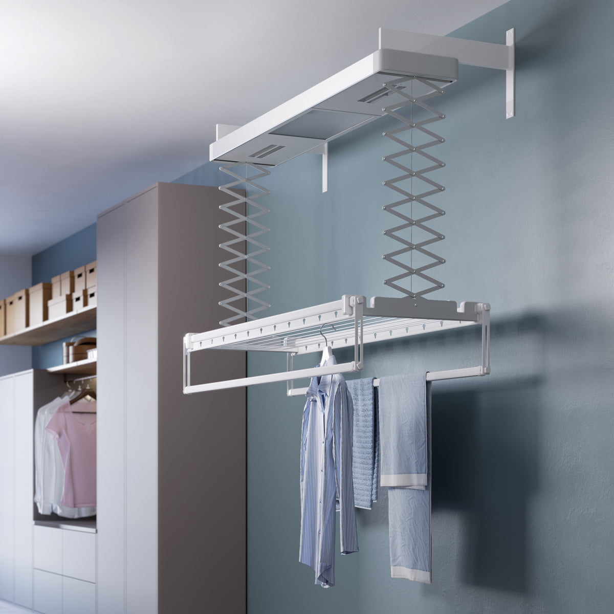 Heated Wall Mounted Clothes Drying Rack | Foxydry Pro for Walls