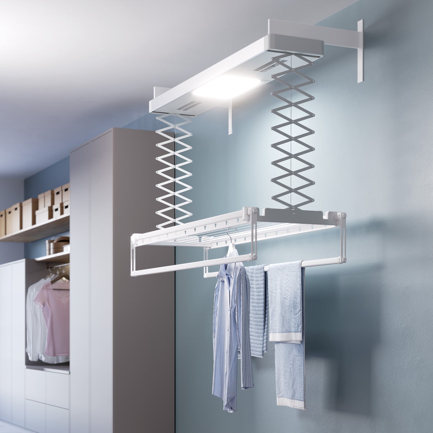 Heated Wall Mounted Clothes Drying Rack | Foxydry Pro for Walls